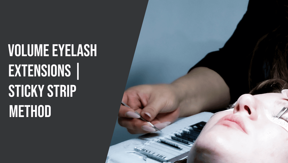 Volume Eyelash Extension Sticky Strip Method | Lash Sticky Strip Method ...